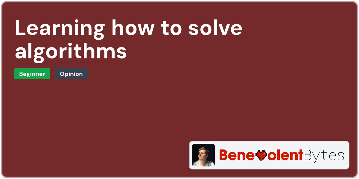 Learning How To Solve Algorithms